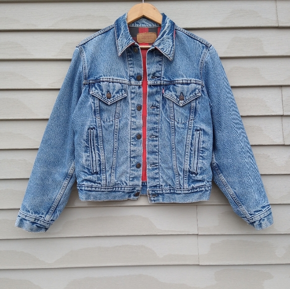 Levi's | Jackets & Coats | Vintage 8s Blanket Lined Levis Denim Trucker Jacket | Poshmark